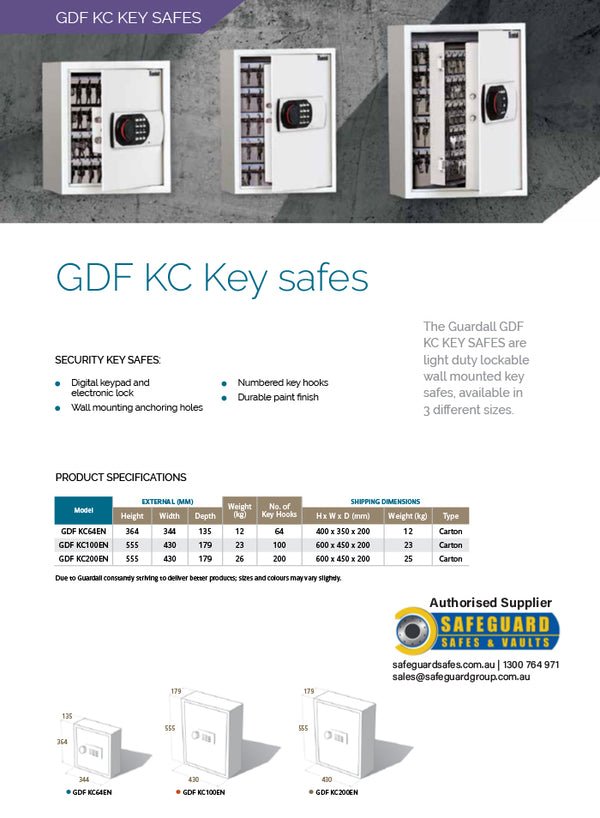 Guardall GDF KC200EN Key Safe – Safeguard Safes Australasia Pty Ltd